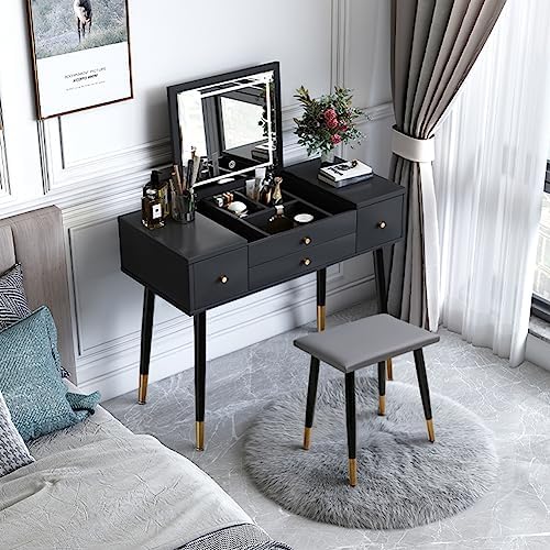 Ieejdn Black Vanity Set with 3-Color