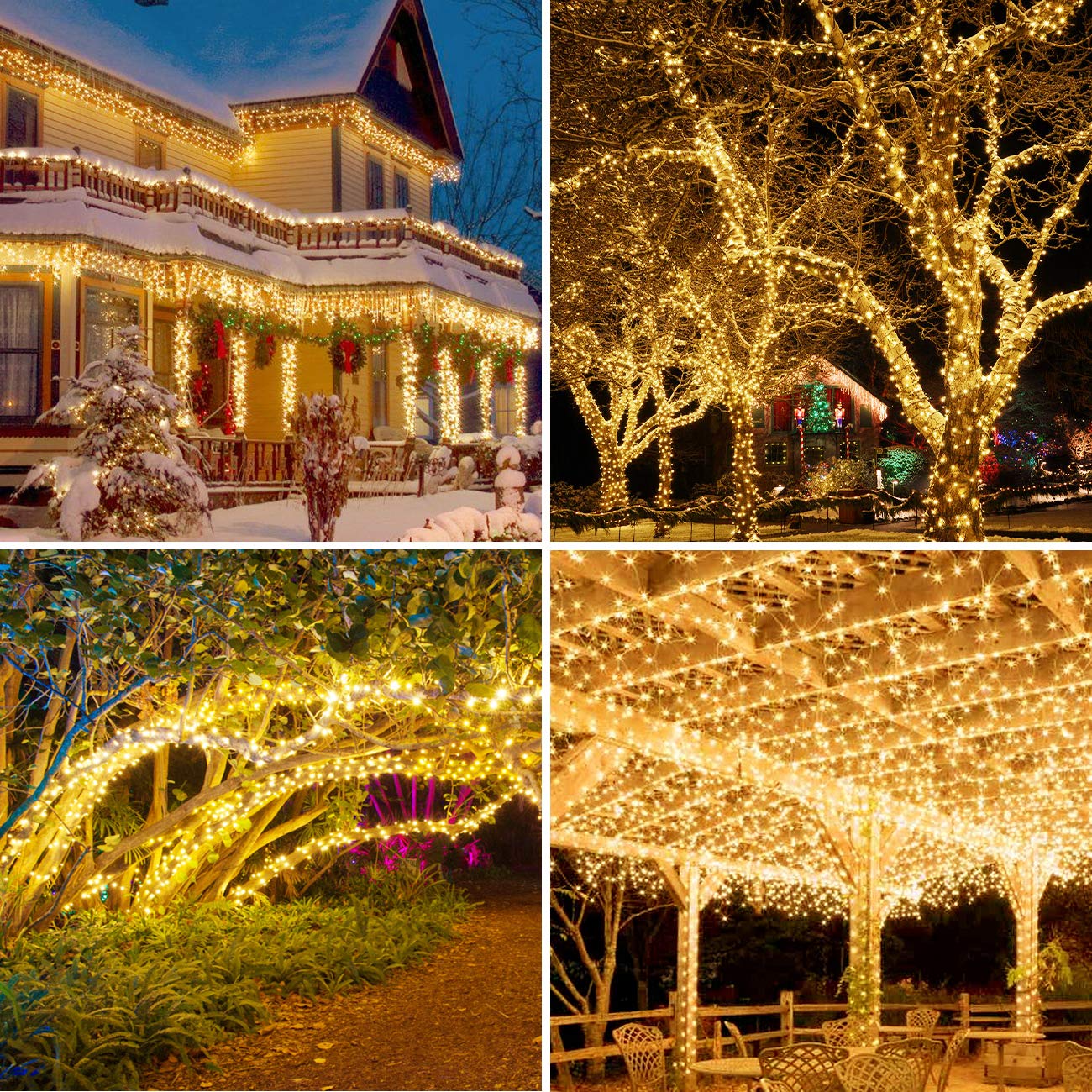 kolpop Solar String Lights Outdoor, 73ft 220 LED (Upgraded Oversize Lamp Bead) Solar Fairy Lights Outdoor Waterproof 8 Modes for Christmas Tree Lights Home Garden Party Patio(Warm White)