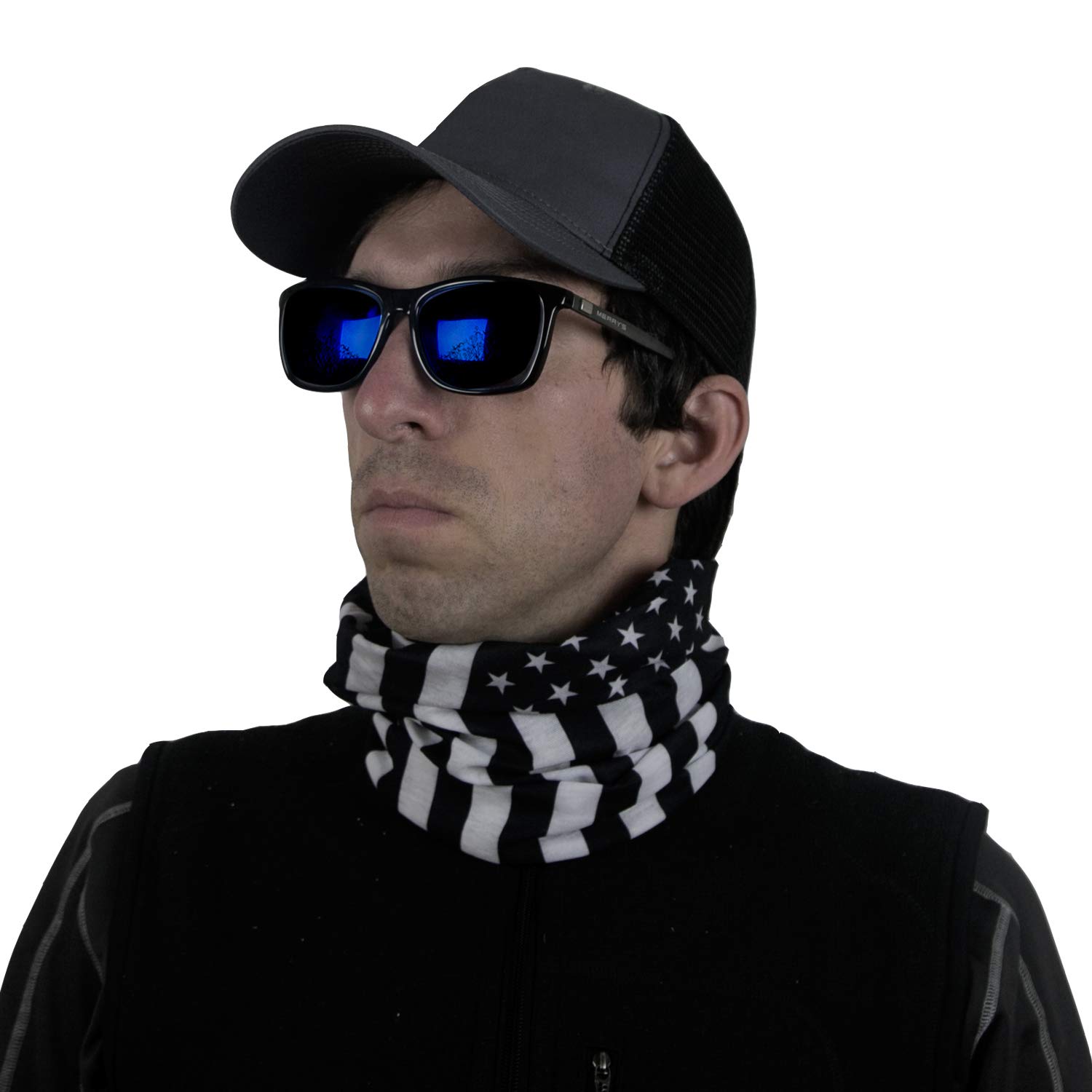 International Tie Maryland Flag Bandana – Face Mask, Soft & Breathable Material Multi-Functional Neck Gaiter, Balaclava, Sunmask or Headband