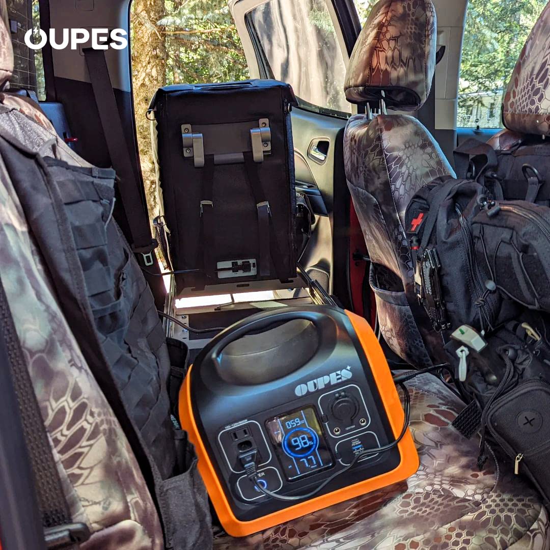 OUPES 600W Portable Power Station, Solar Generator with 100W Solar Panel, 595Wh(186000mAh) LiFePO4 Power Station for Outdoors Home Use RV Camping