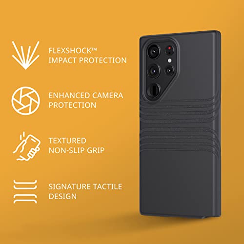 Tech21 Evo Tactile for Samsung Galaxy S23 Ultra - Black Military Grade Case with 16ft Drop Protection