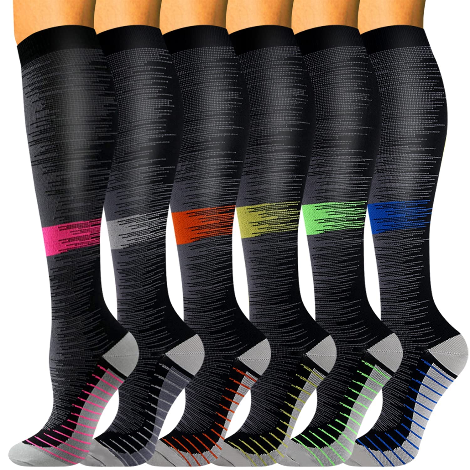 HLTPRO Compression Socks for Women & Men -20-30 mmHg Compression Stockings for Medical, Nurse, Running