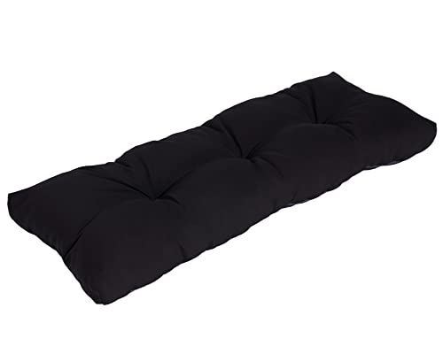 ROSNINIKA Outdoor Bench Cushion Outdoor Bench Cushions for Patio Furniture Outdoor Seat Cushion Porch Swing Cushions for Furniture with Non Slip Tufted Memory Foam 36x14x4 inches Black