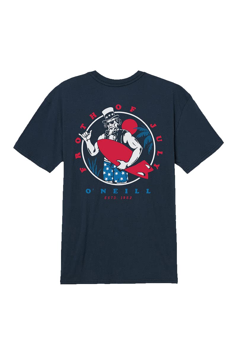 O'NEILL Mens Uncle Shaka Graphic Short Sleeve T-Shirt, New Navy, XL
