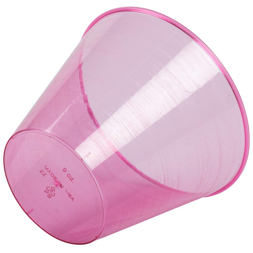 JAM PAPER Plastic Glasses Party Pack - 9 oz Tumblers - Black - 72 Hard Plastic Cups/Pack