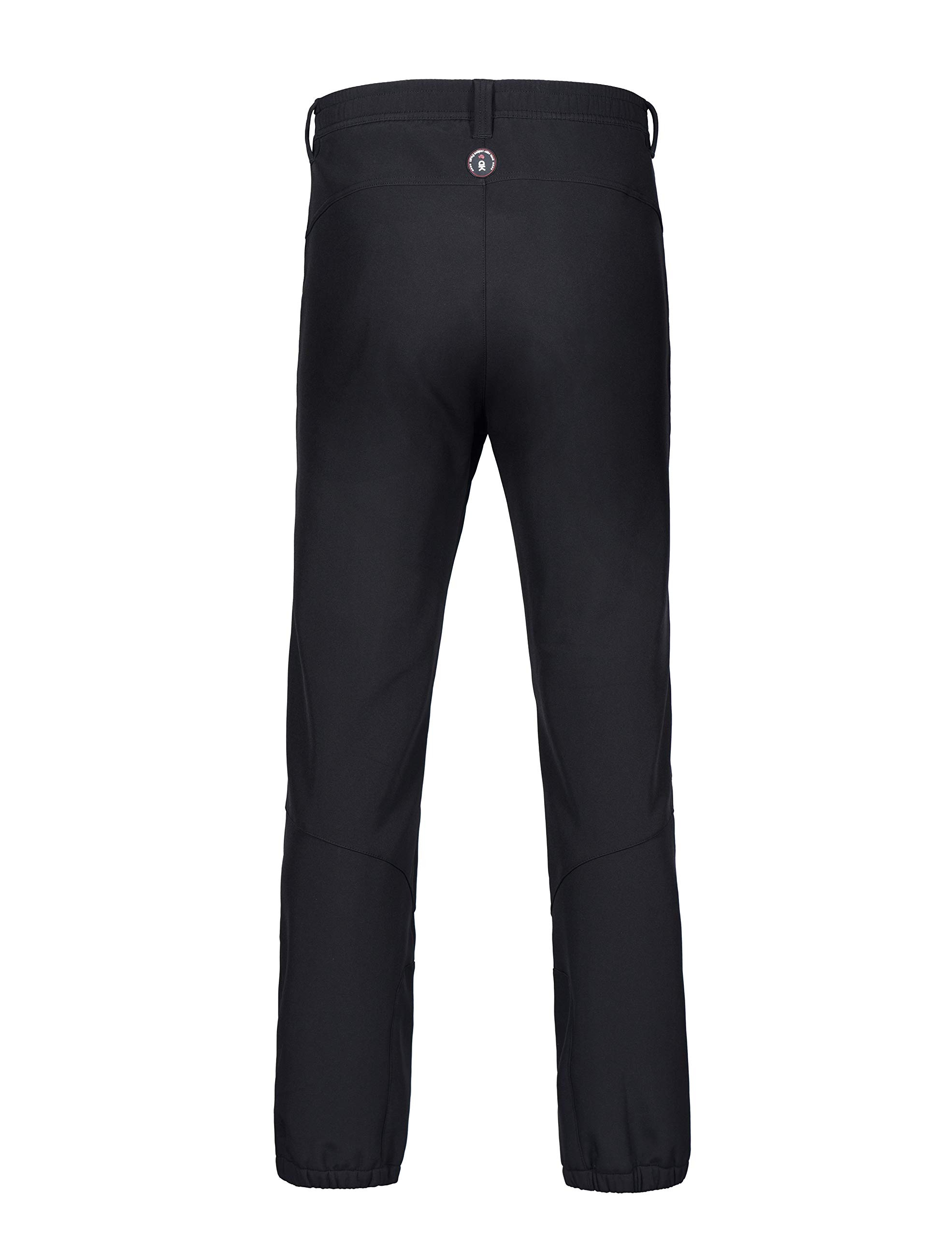 Little Donkey Andy Men’s Winter Hiking Ski Snow Pants, Softshell Insulated Pants, Fleece Lined, Water Repellant Black Size XXL