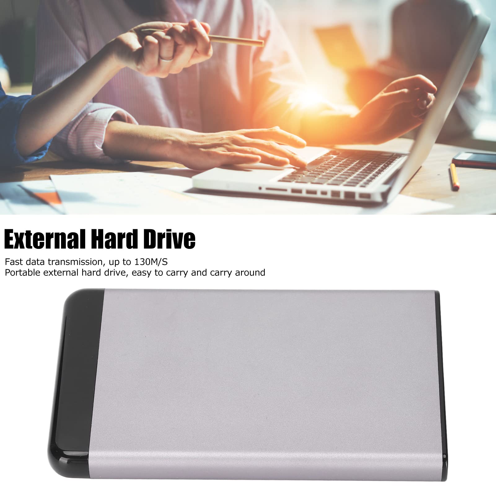 Portable External Hard Drive, Ultra Slim USB 3.0 USB 2.0 External Hard Drive HDD, 40G High Speed Hard Disk Storage Computer Backup Drive for PC Laptop