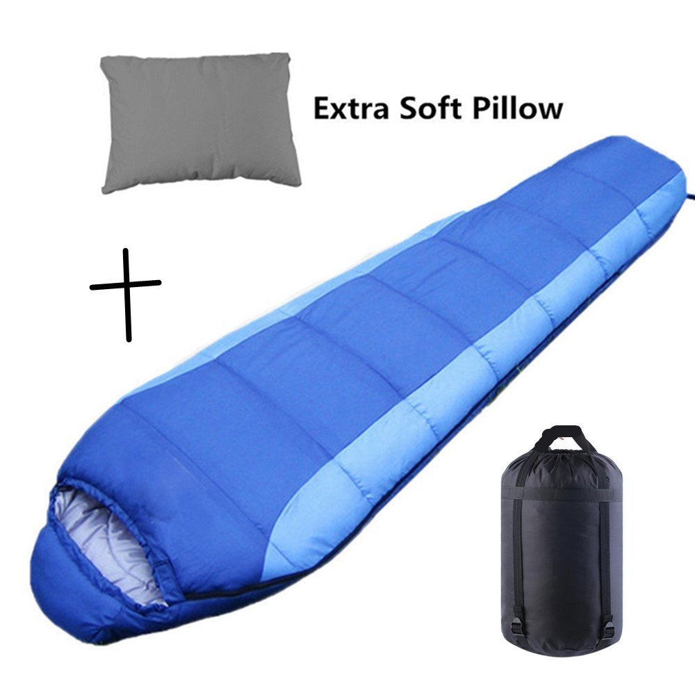 ihoven Camping Sleeping Bag, Lightweight Portable Waterproof Envelope Mummy Sleeping Bags Comfort With Compression Sack Perfect for Camping, Hiking, Traveling, Backpacking (mummy)