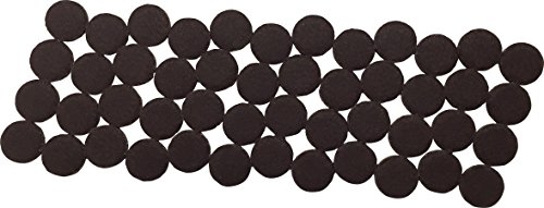 Shepherd Hardware 9873 1-Inch Heavy Duty Self-Adhesive Felt Furniture Pads, 48-Count, Brown
