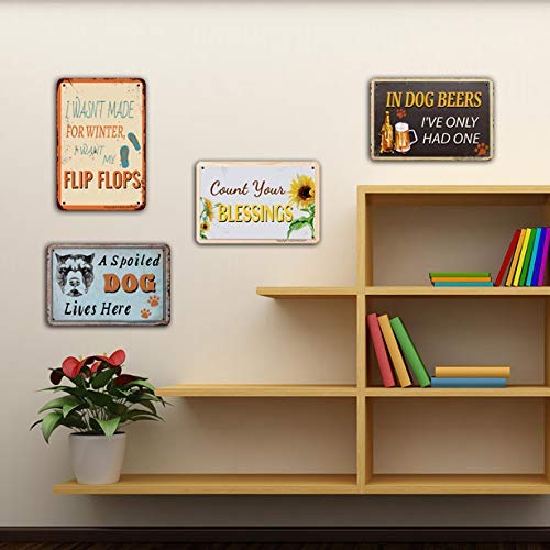 Tin Signs-In Dog Beers I've Had One-Restaurant Bar Hotel Restaurant Cafe House Bedroom Bathroom Garage Decoration.8x12Inch