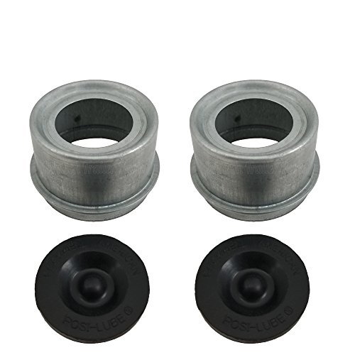 Rockwell American Posi-Lube Grease Cap Set - Fits Most 2,000 to 3,500 lb Axles - 1.98" OD - Galvanized