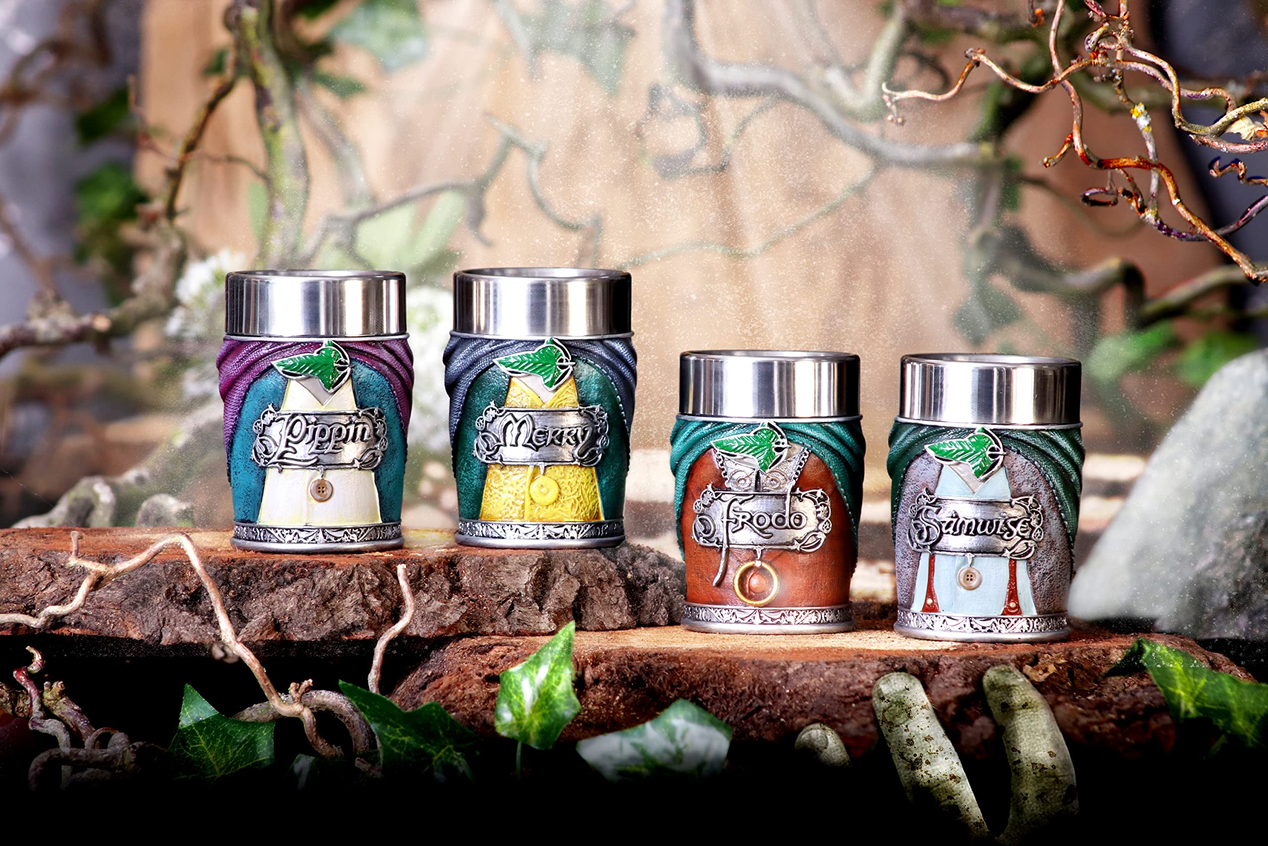 Nemesis Now Officially Licensed Lord of The Rings Hobbit Shot Glass Set, Multi Coloured, 0cm, B5892V2