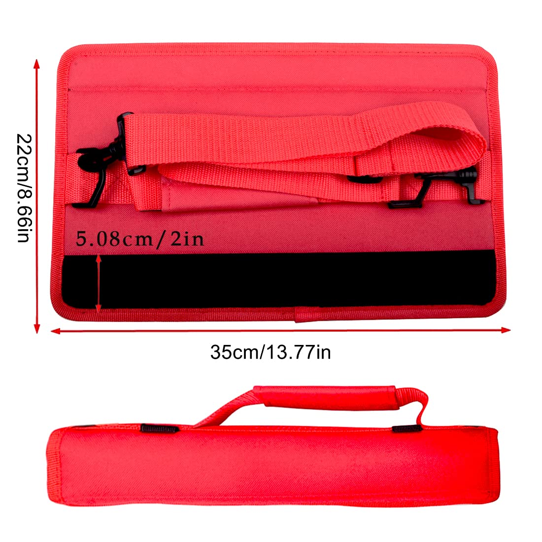 Portable Golf Club Carry Bag, Lightweight Travel Carrier Bag for Golf Training (Red)