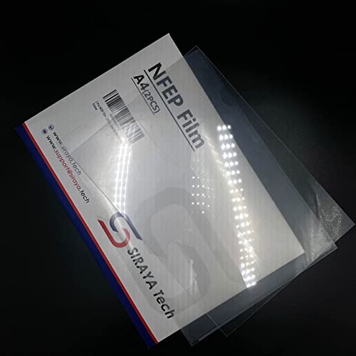 Siraya Tech 2 Pcs NFEP Film - A4 Size (210 X 297mm) Better Durability Fewer Layer Lines Accurate Print Results Great for Resin Printing Better Performance Over FEP for LCD DLP 3D Printers