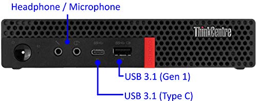 Lenovo ThinkCentre M920Q Tiny, Quad-Core i7-8700T Upto 4GHz, 16GB RAM, 512GB M.2, 4K 3-Monitor Support DisplayPort, HDMI, WiFi, Bluetooth - Windows 10 Pro (Renewed)