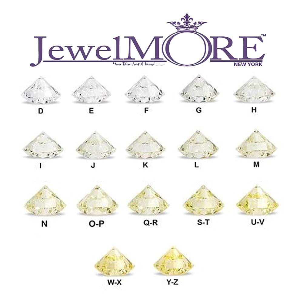 JewelMore 1/2 Carat Halo Daimond Engagement Bridal Ring Set 14K Solid Yellow Gold (I-J/I2-I3) (6)