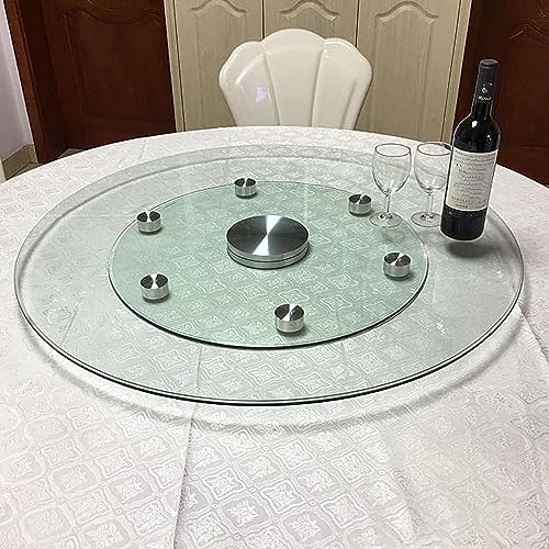 Lazy Susans Turntable Glass Lazy Susan Serving Turntable 50-110 Cm, 360° Free Rotating Tray Larg Serving Platters For Kitchen Dining Table Hotel Restaurant，Easy To Share Food (Size : 110cm/43.3inch)