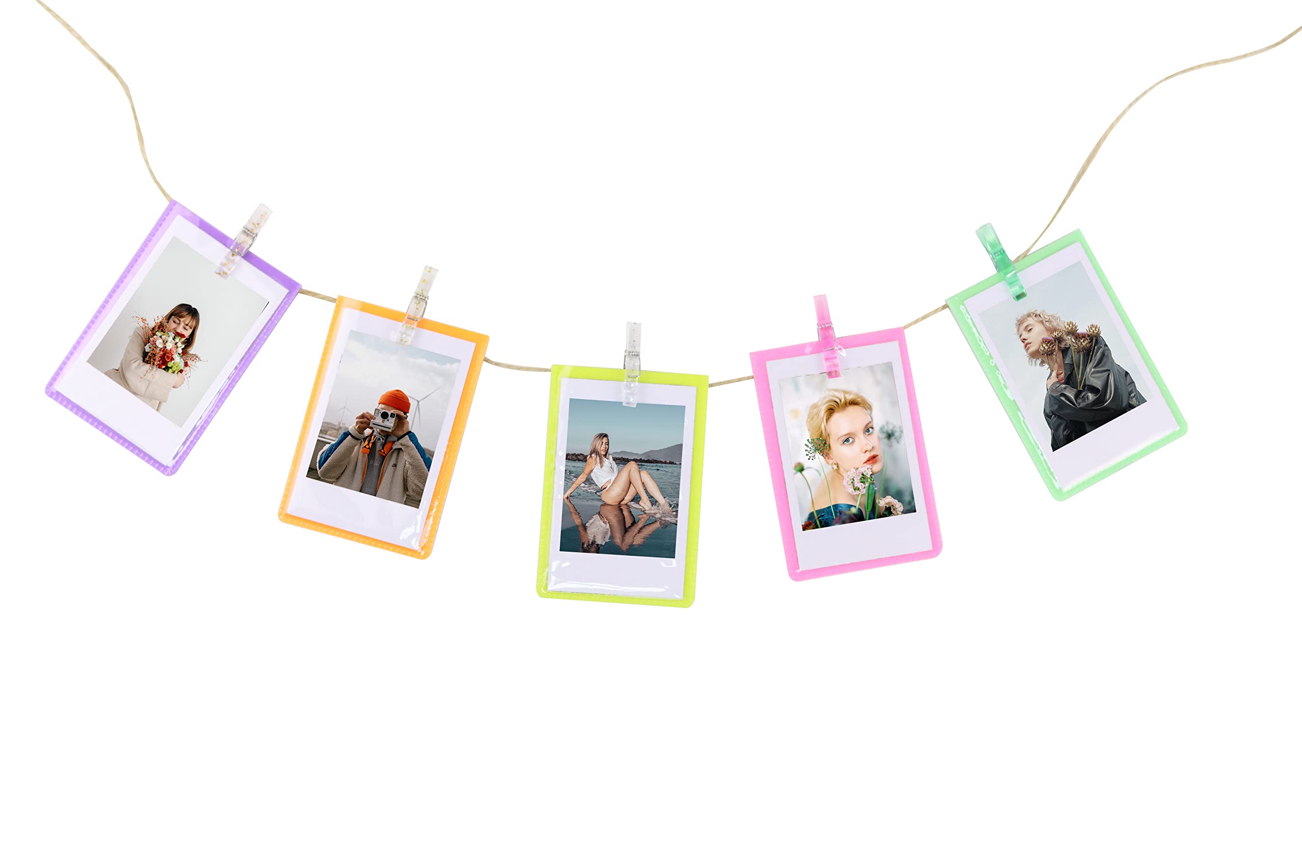 Polaroid Hi-Print 2x3 Pocket Photo Printer + Polaroid Hi-Print 2X3 Paper Cartridge 20 Sheets + Hanging Photo Frames