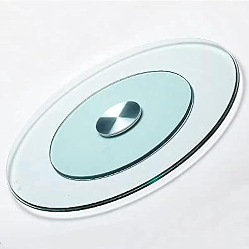 Lazy Susans Turntable Tempered Glass Lazy Susan Turntable Dining Table， Transparent Round Tabletop Rotating Serving Tray With Silent Bearing, Easy To Share Food (Size : 90cm/35.4inch)