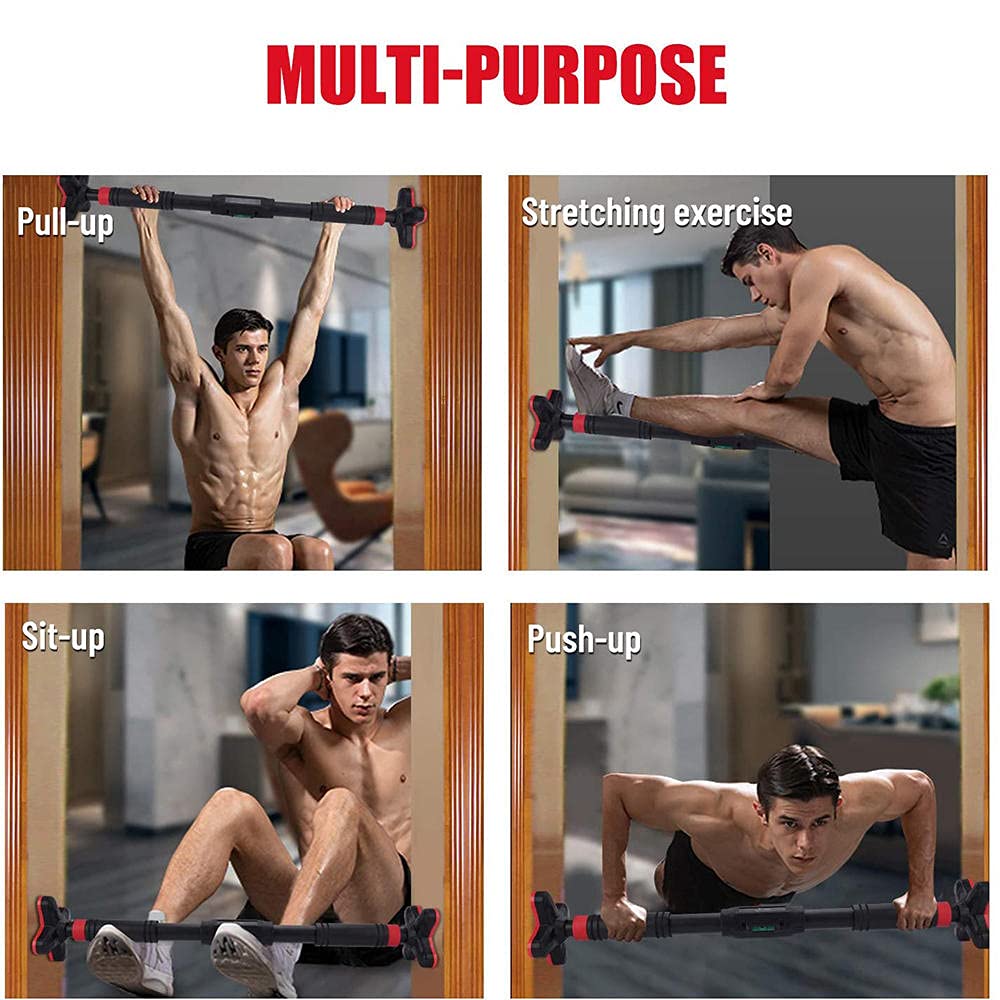 KDFJ Pull Up Bar for Doorway, Chin Up Bar No Screw Strength Training Pullup Bars,Home Gym Exercise Indoor Equipment Pull Up Bar-90-130cm