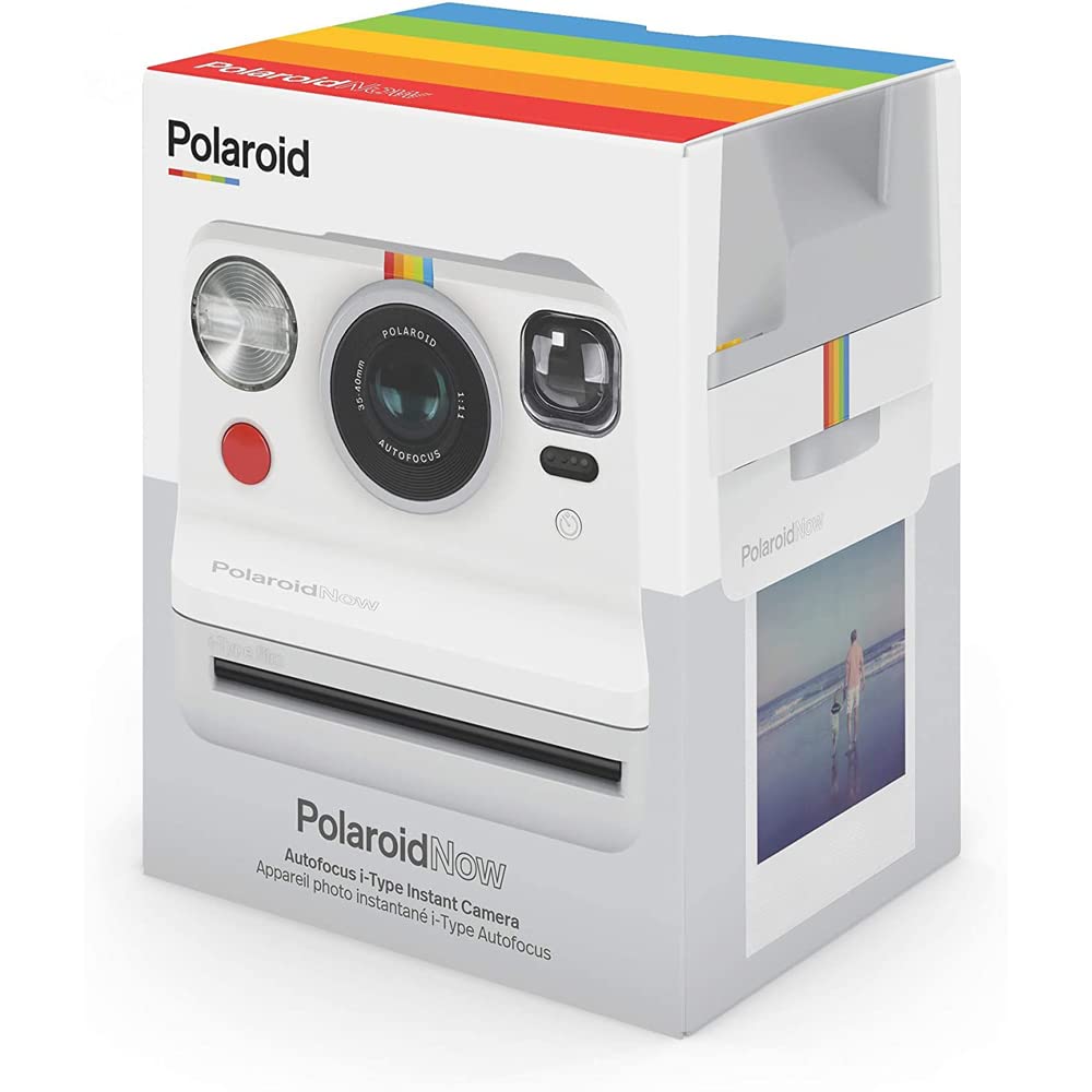 Polaroid Originals PRD9027 Now I-Type Instant Camera - White Bundle with Deco Photo Camera Bag (FBAE1PONOWITYPEWH)