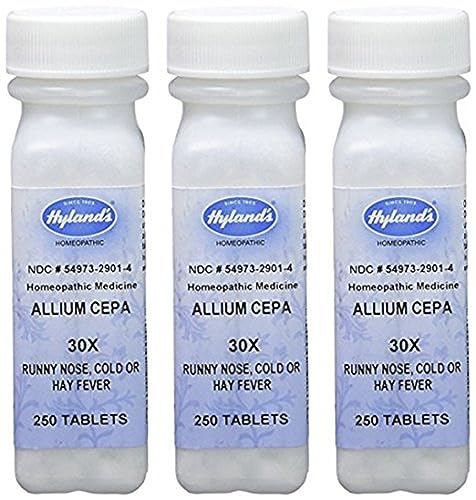 Hyland's Allium Cepa 30X Tablets, Natural Homeopathic Relief of Runny Nose, 250 Count