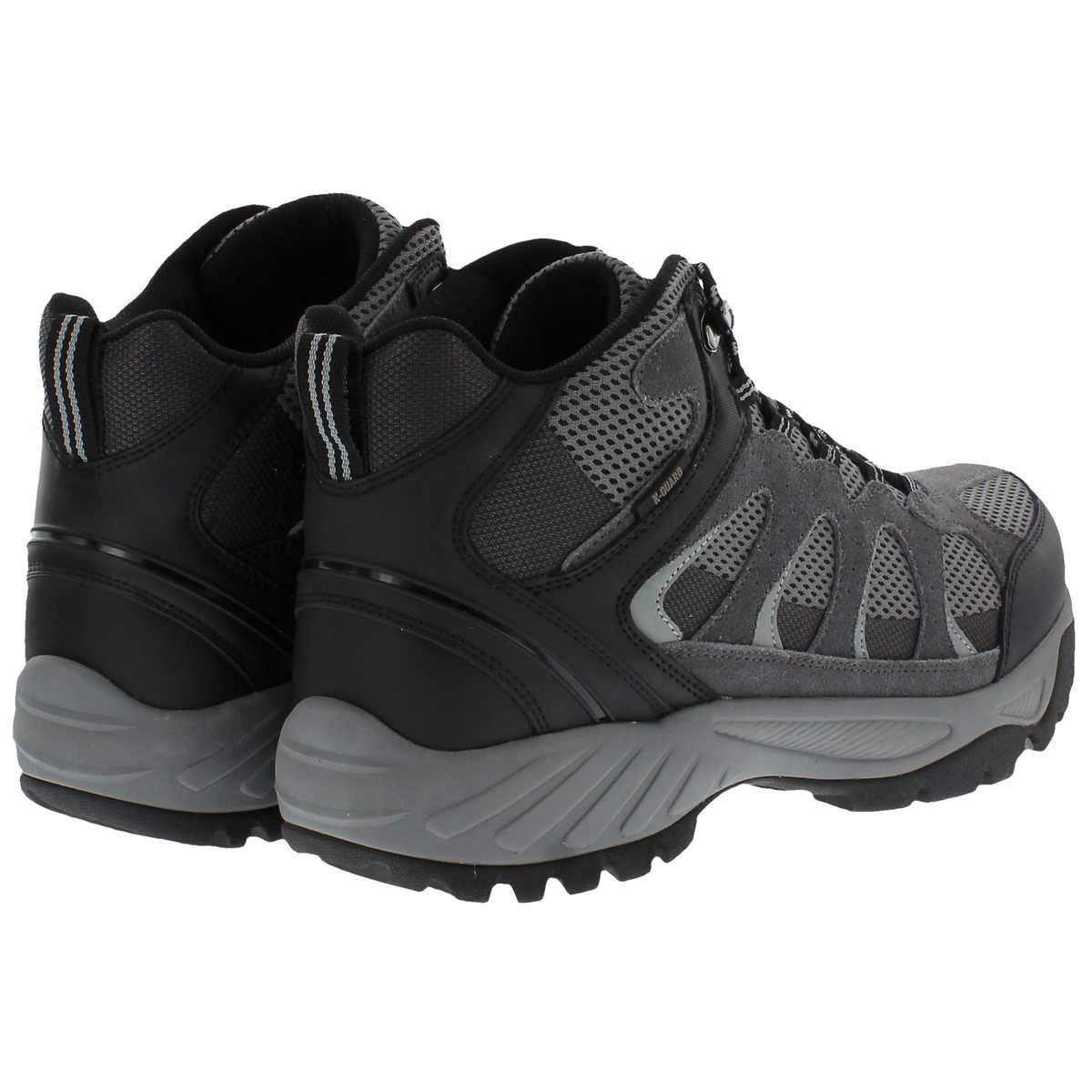 Khombu Tyler Men's Leather Hiking Outdoor Tactical Boots -Black/Grey (9)