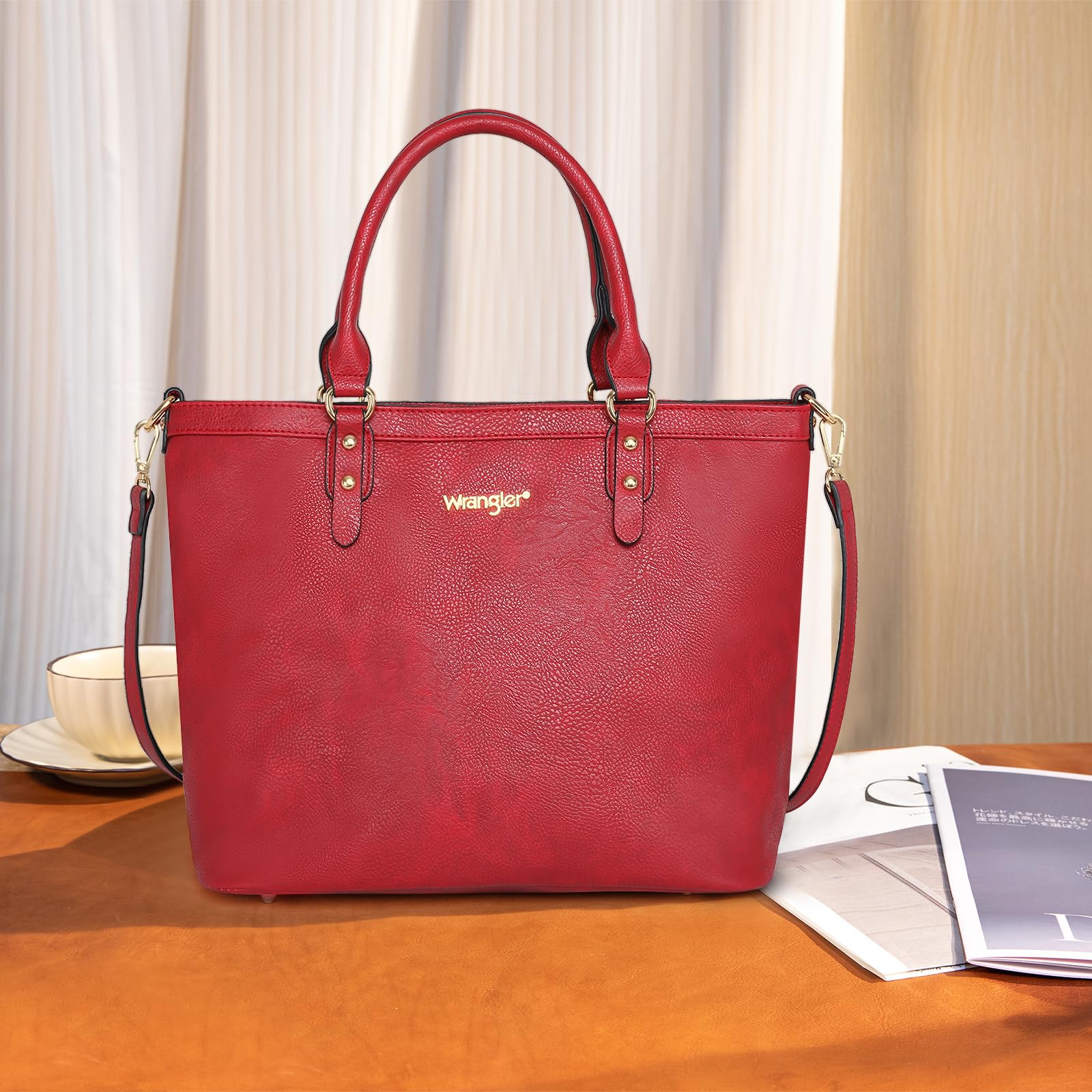 Montana West Tote Bag for Women Zipper Large Tote Purse Adjustable Strap Work Top Satchel Handbag Shoulder Hobo