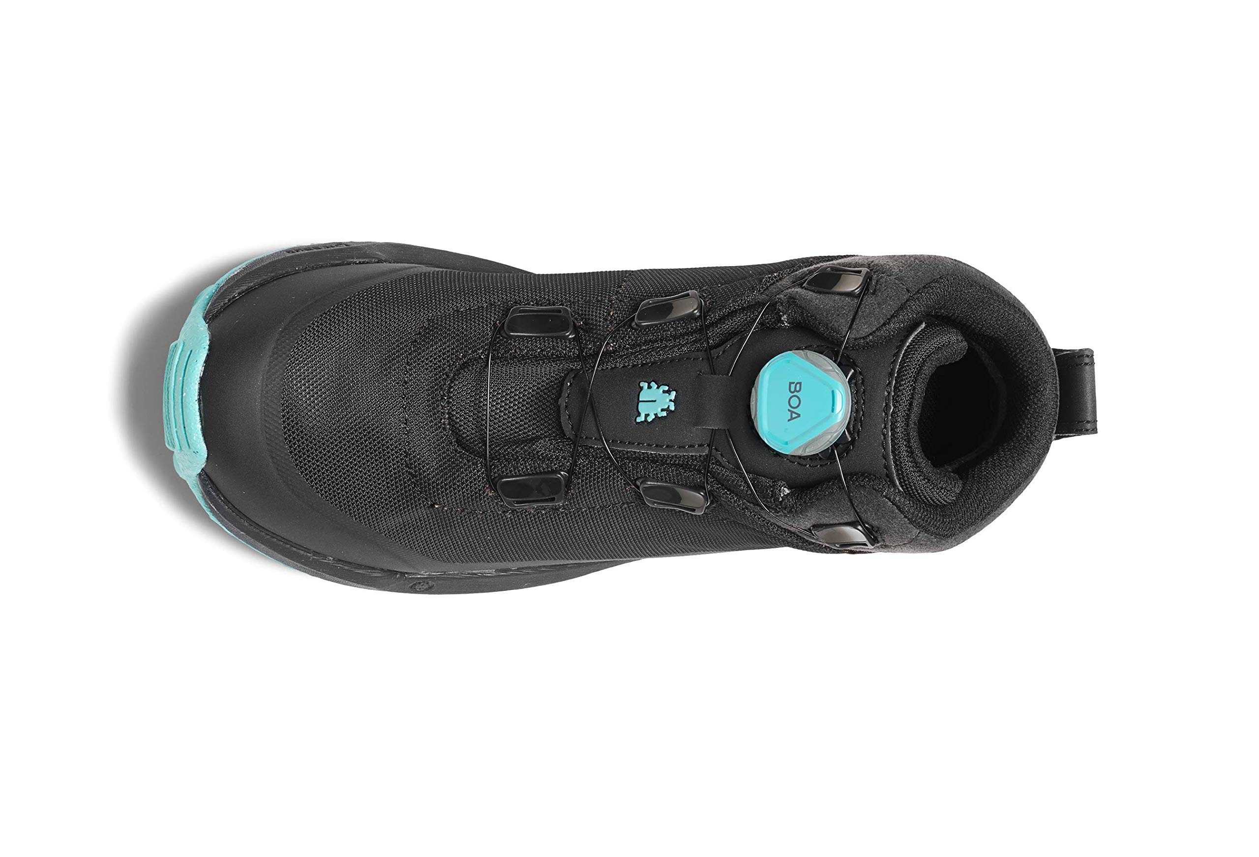 Icebug Womens Stavre BUGrip GTX Hiking Boot with Carbide Studded Traction Sole, Black/JadeMist, 6.5