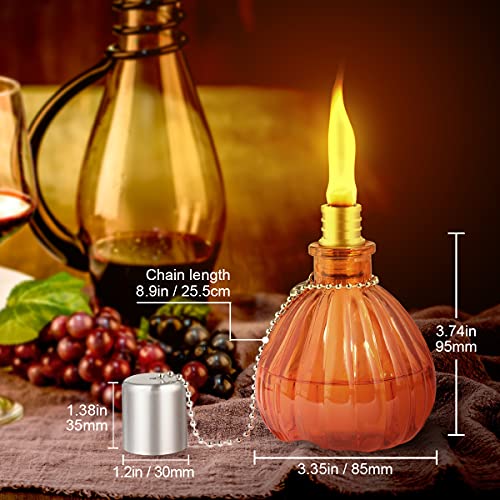 LANMU Glass Table Torch, Bottle Torch Kit, Outdoor Patio Garden Torch Decor for Party /Halloween /Thanksgiving /Christmas (2 Pack)