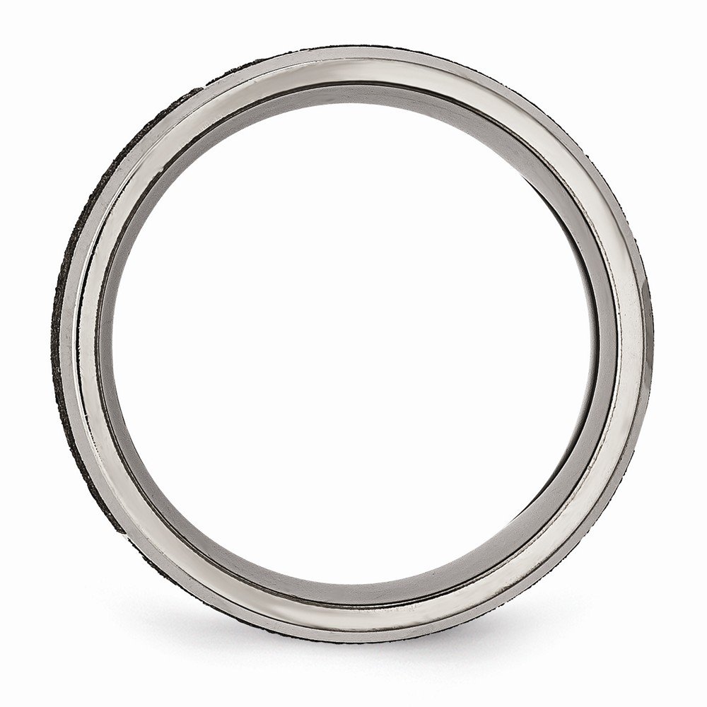 Jewelry Pilot 8mm Beveled Edge Laser Engraved Celtic Weave Cross Titanium Wedding Band - Size 13