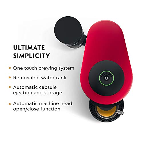 Nespresso VertuoPlus Coffee and Espresso Machine by De'Longhi with Aeroccino Milk Frother,Cherry Red