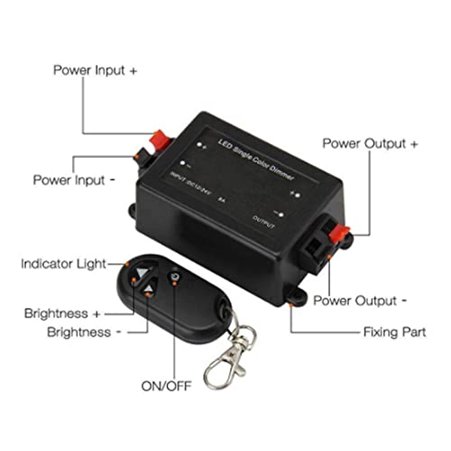 LED Dimmer with Remote Control LED Light Strip Dimmer Adjust Brightness Dimmer Light Switch Part Accessories