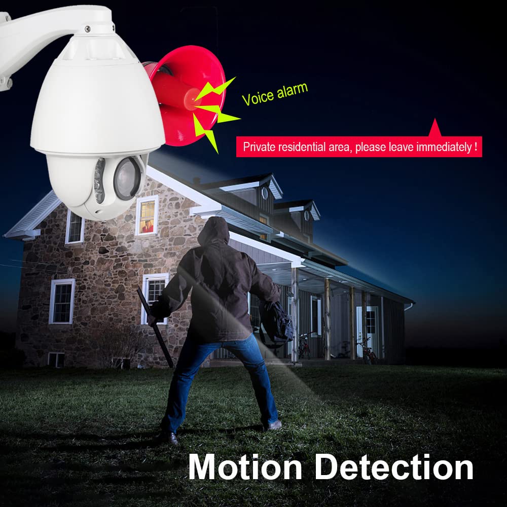 IMPORX Auto Tracking PTZ IP Live Camera, 36X Optical Zoom, 8MP 3840X2160 Outdoor IP66 Waterproof Camera, 500ft Night Vision, Motion Detection, Support Micro SD Card and P2P Support RTMP