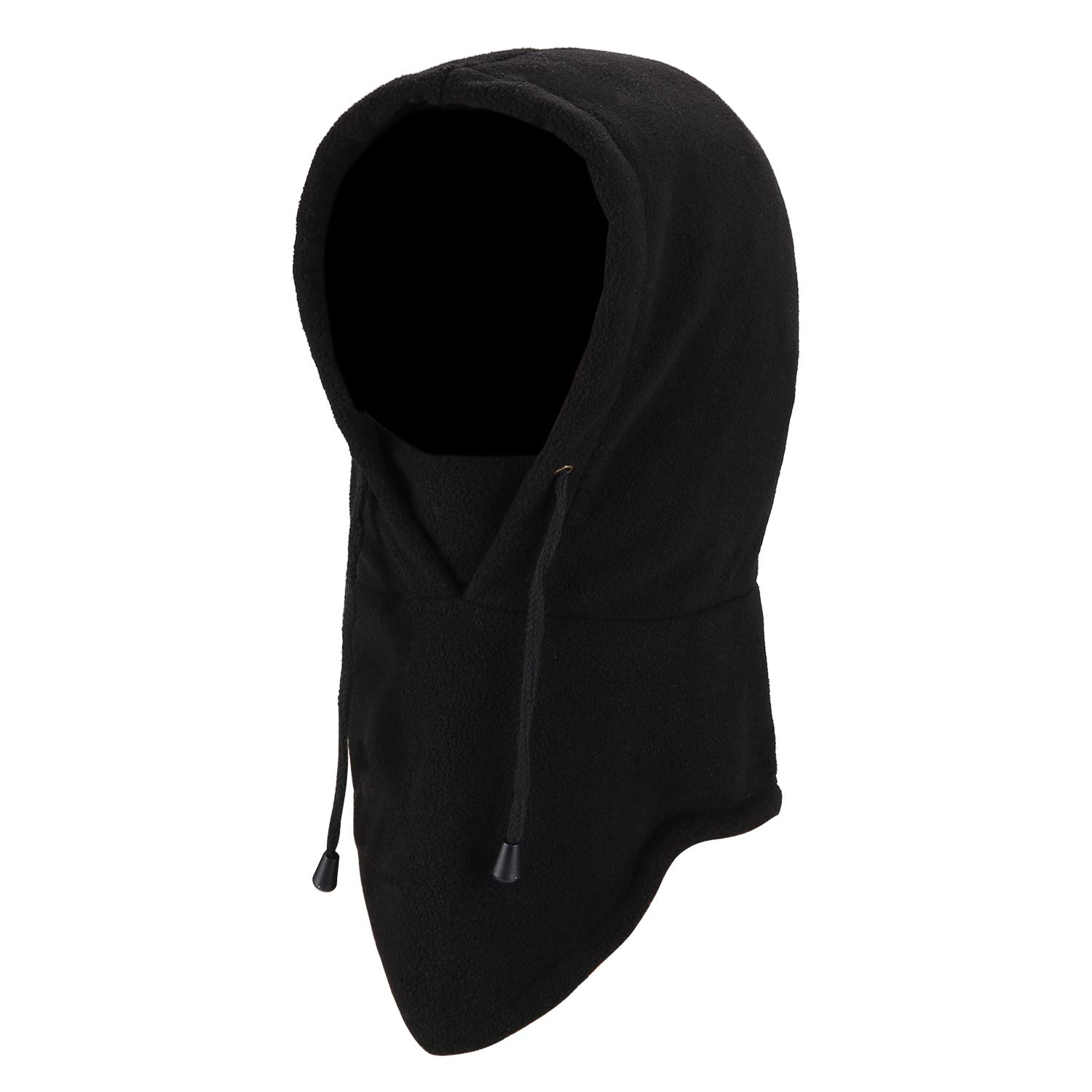 Joyoldelf Heavyweight Balaclava Face Mask for Kids, Adjustable Windproof & Warm Ski Mask for Skiing, Cycling, Hiking, Camping (Black)