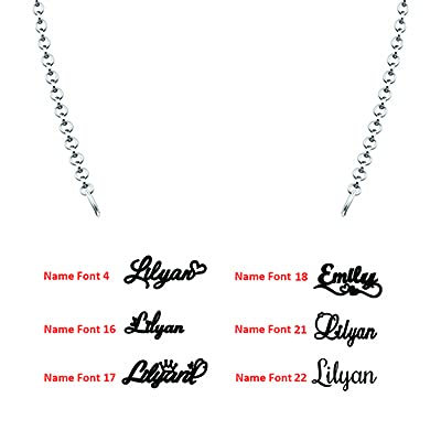 Jesse Ortega Personalized 925 Sterling Silver Custom Name Necklace Nameplate Necklace Jewelry for Women Mom Bridesmaid Gift