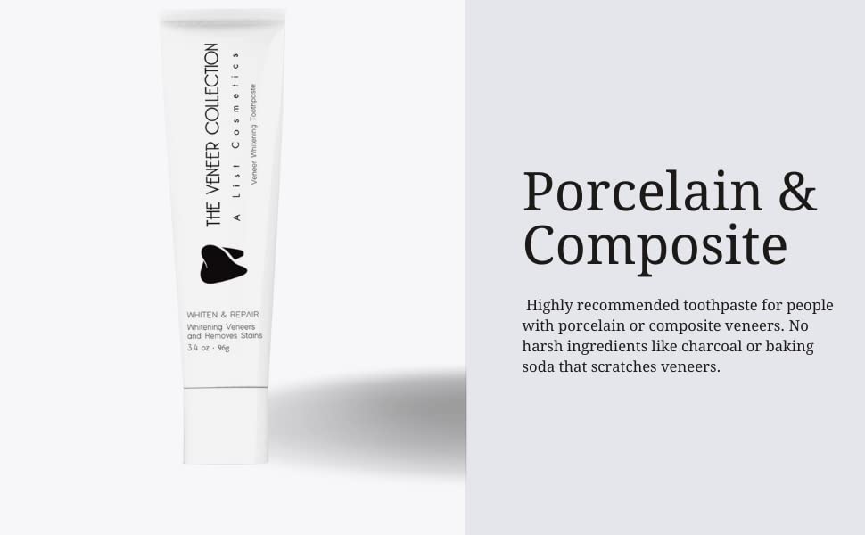 Veneer Whitening Toothpaste The Veneer Collection Remove Stains from Veneers Fresh Mint Toothpaste for Veneers