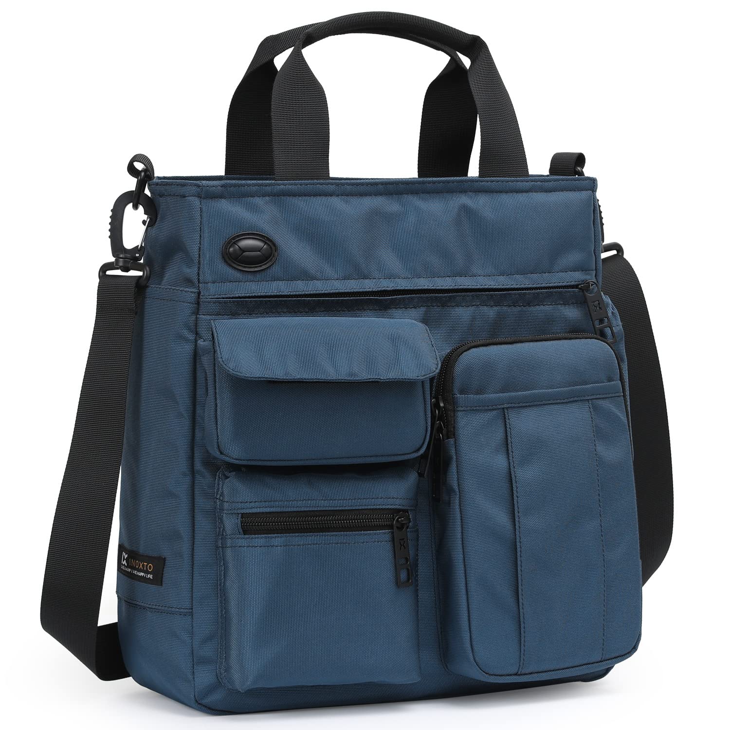 IX INOXTO Mens Messenger Bag Laptop Shoulder Bag Computer Work Office Bag Waterproof Briefcases for Travel Work (blue)