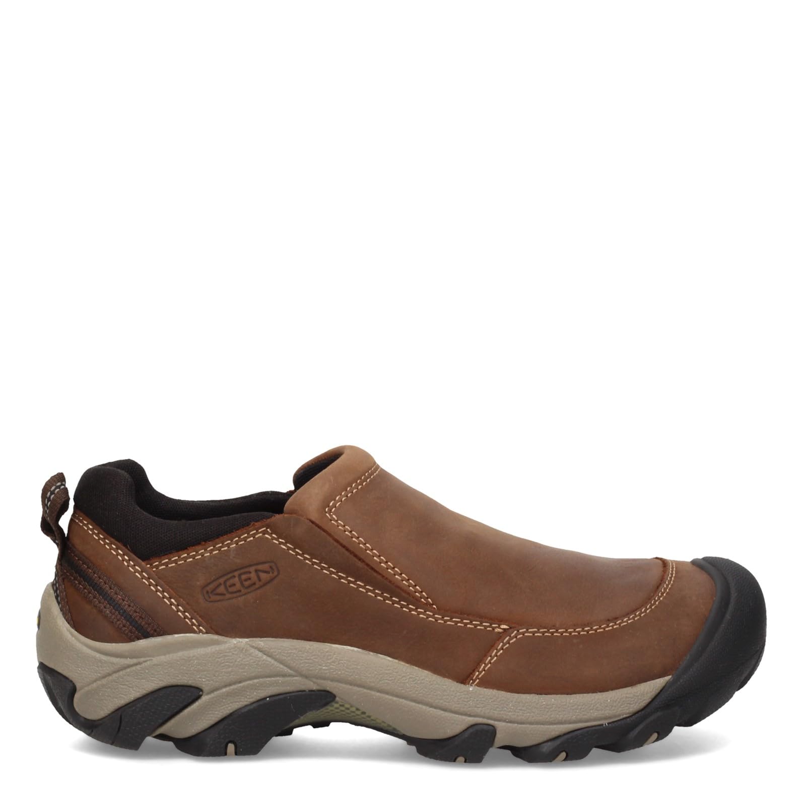 KEEN Men's Targhee 2 Soho Slip On Casual Leather Shoe, Veg Brown/Black, 13