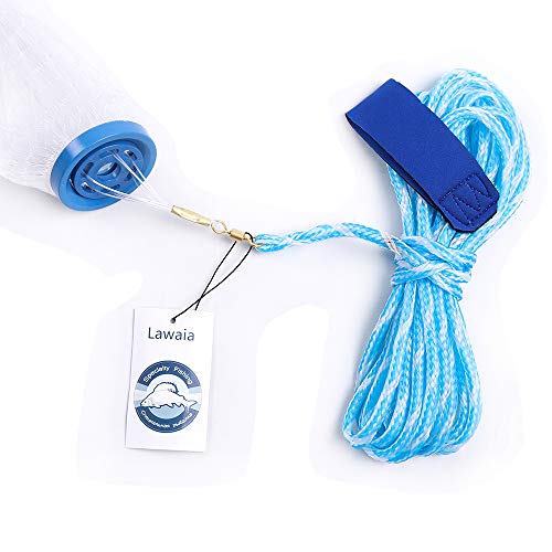 Lawaia Throw Net Saltwater Fishing Cast Net Fishing Cast Net Casting Nets Throw Cast Net Hand Throw Fishing Nets,Size 4FT/5FT/6FT/7FT/8FT/9FT/10FT/11FT/12FT Radius Monofilament-7FT