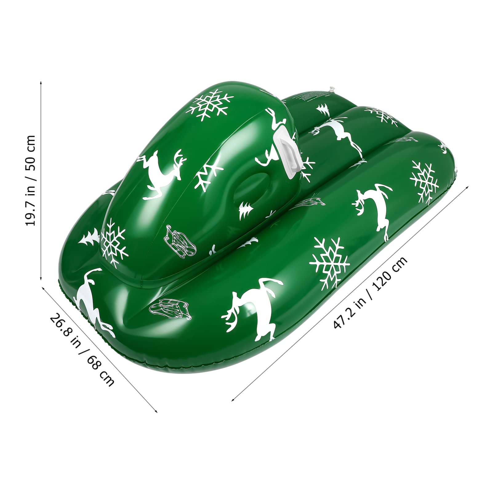 LIOOBO Inflatable Snow Sled Snowmobile Wearproof Snow Sled Snow Tube Winter Christamas Gift