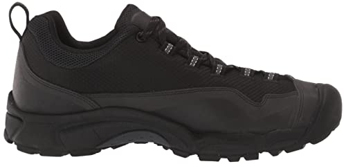 KEEN Men's Wasatch Crest Low Height Offset Laces Waterproof Hiking Shoes, Black/Magnet, 8.5
