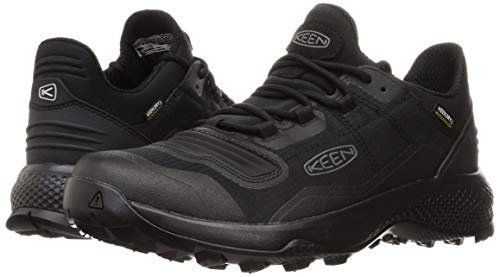 KEEN mens Tempo Flex Low Height Lightweight Waterproof Hiking Shoe, Black/Black/Black, 10.5 US