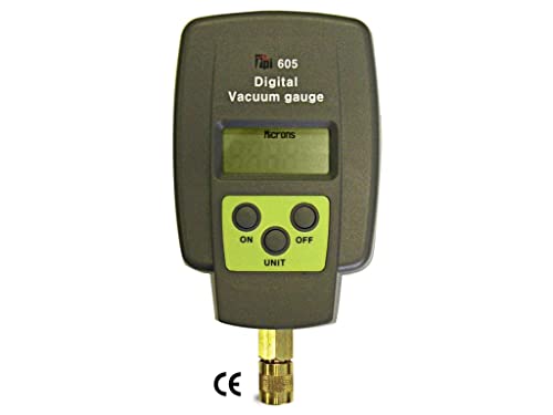 TPI 605 Single Input Digital Vacuum Gauge, 5 Digit LCD, +/-10 percent Accuracy, 1 micron Resolution, 12000 to 15 micron Range