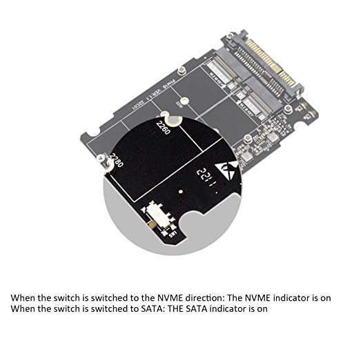 SSD Enclosure, NGFF M Key to M.2 NVME 6Gbps High Speed Hard Disk Case NGFF B Key to M.2 PCIe4.0 X4 NVME NGFF to SFF 8639 for PC(PH416BOX 1PCS)