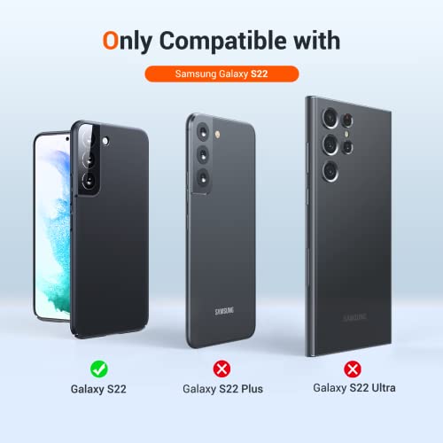 π»ππππΌπ Slim Fit Samsung Galaxy S22 Case, Incredibly Thin Slim Velvety Touch Secure Grip Hard PC Cover Designed for Samsung S22 Case 5G, Space Black