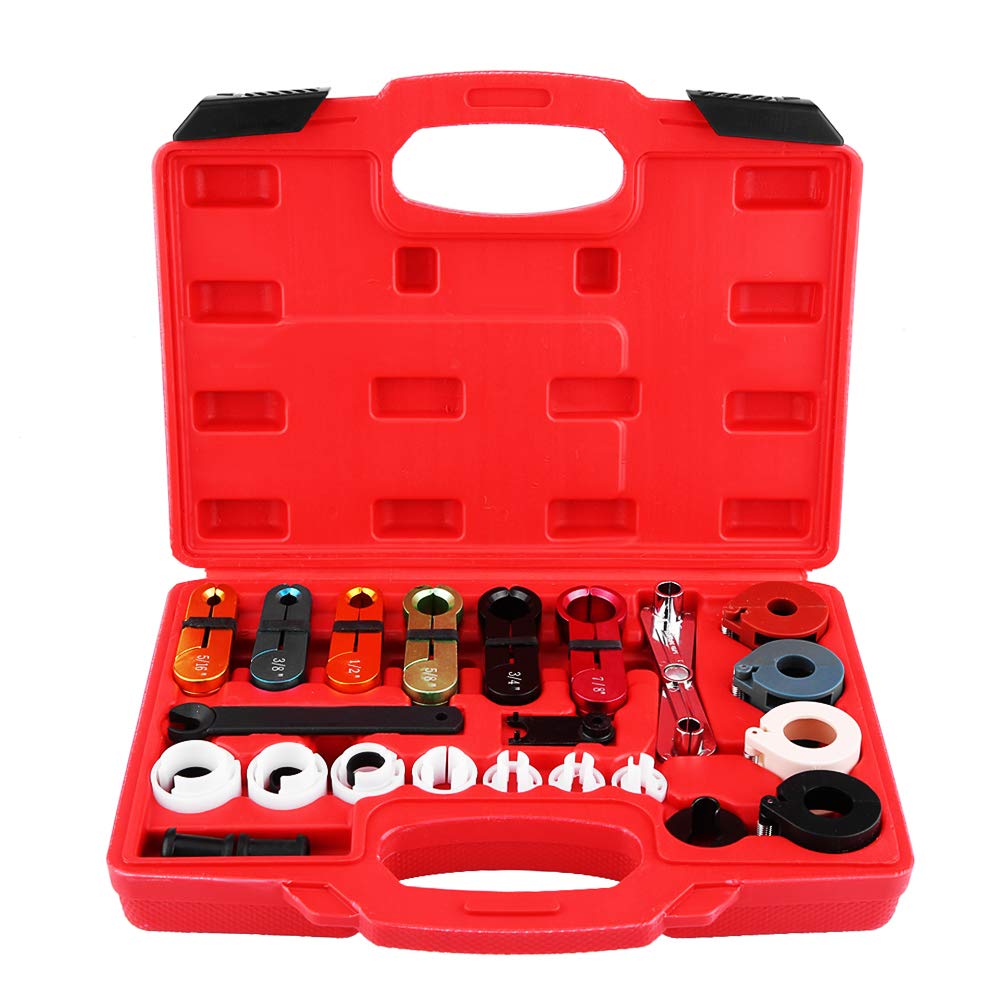 JoyTube 22 Pcs Master Quick Disconnect Tool Kit for Transmission Oil Cooler Line and Automotive AC Fuel Line Compatible with Most Ford Chevy GM Models