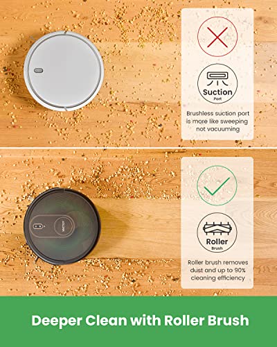 Vactidy T8 Robot Vacuum and Mop Combo, WiFi/App/Alexa/Siri Control, Robotic Vacuum Cleaner with Gyro Navigation, Self-Charging, Slim, Good for Hard Floor, Pet Hair, Carpet