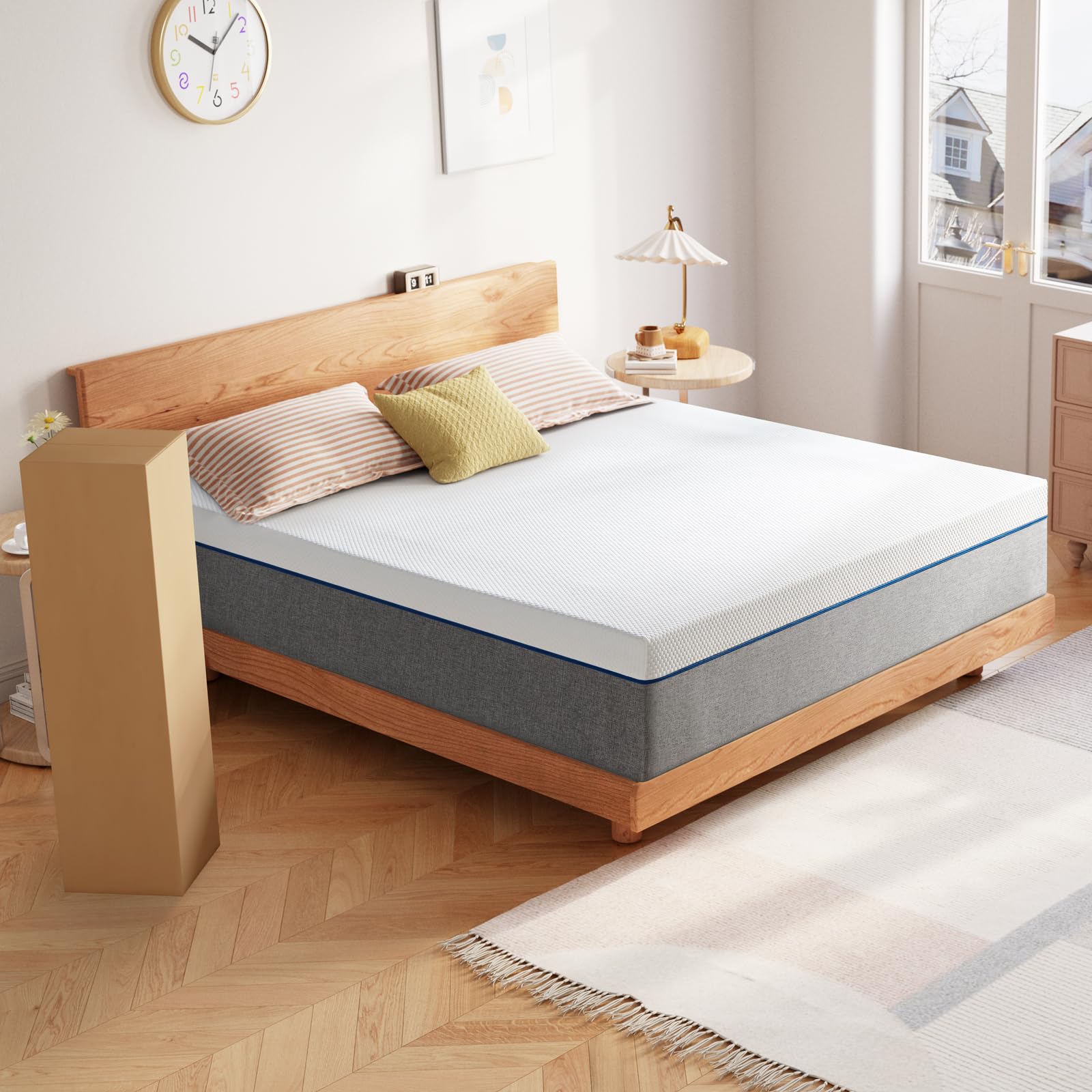 Twolike Full Mattress 10 Inch Full Gel Memory Foam Mattress,Full Size Mattress in a Box, Medium Firm, Mattresses Full Size 75"*54"*10"