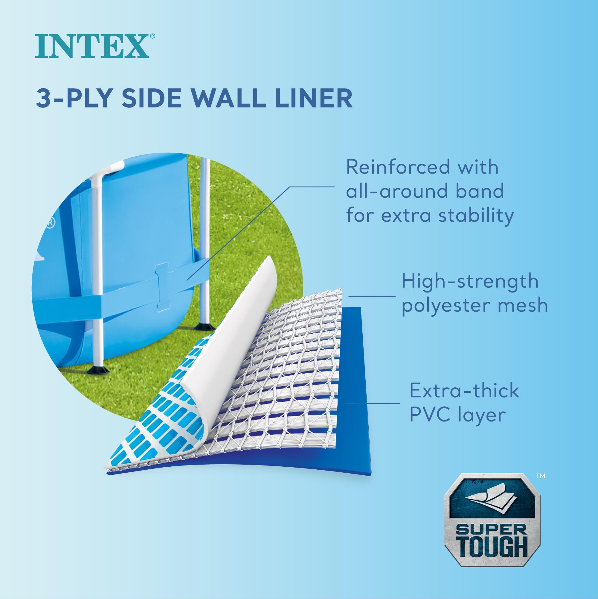 INTEX 28201EH Metal Frame Above Ground Swimming Pool Set: 10ft x 30in β Includes 330 GPH Cartridge Filter Pump β Puncture-Resistant Material β Rust Resistant β 1185 Gallon Capacity